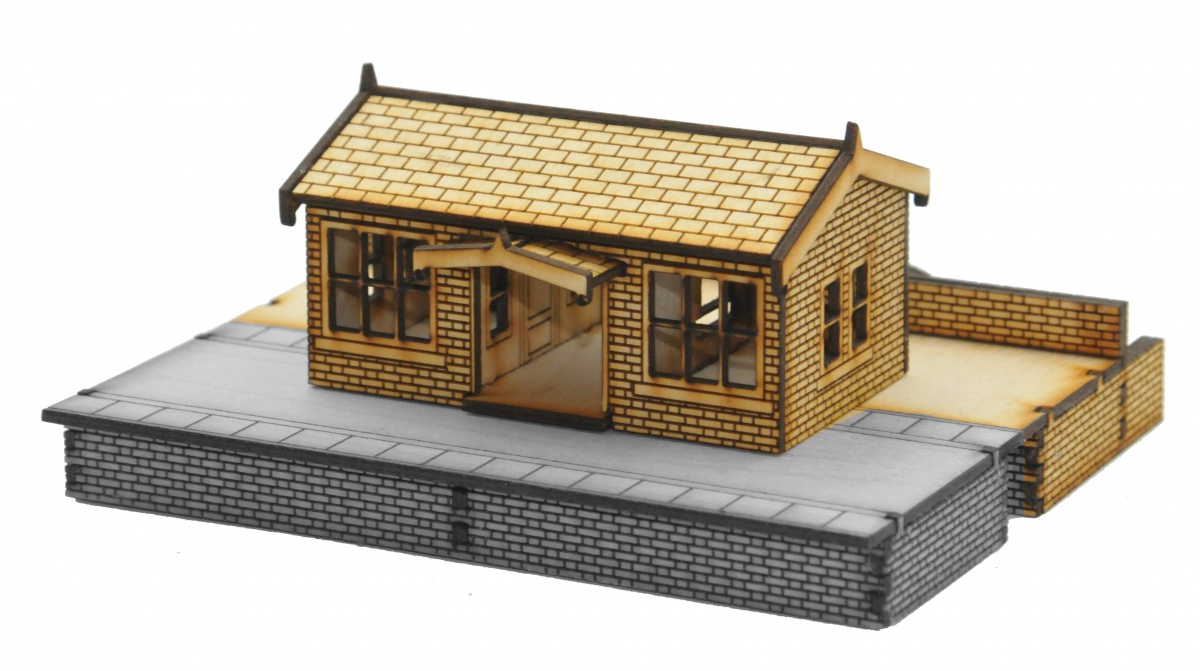 TT-ST002 Small Station Building TT:120 Gauge Laser Cut Kit ...